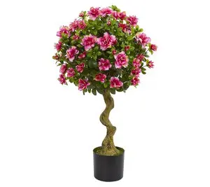 NEARLY NATURAL 3' Azalea Artificial Topiary Tree Nearly Nat Ural - One-color