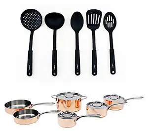 BERGHOFF 15-piece Copper Cookware Set With Uten Ils - One-color