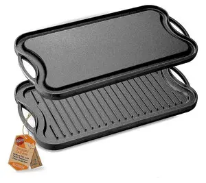 NUTRICHEF Flat Grill Plate Pan Reversible Cas T Iron Griddle - One-color