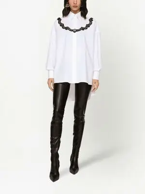 Dolce & Gabbana Lace-insert Poplin Shirt