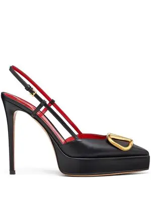 Valentino Garavani 120mm Vlogo Signature Slingback Pumps - Black