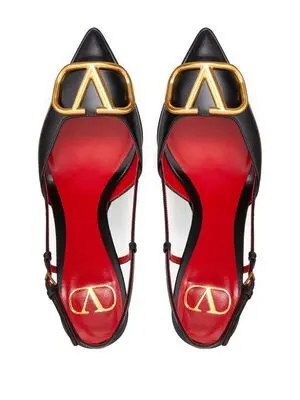Valentino Garavani 120mm Vlogo Signature Slingback Pumps - Black