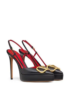 Valentino Garavani 120mm Vlogo Signature Slingback Pumps - Black