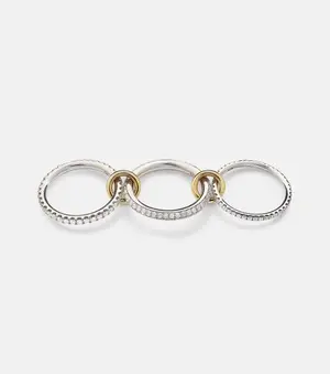 SPINELLI KILCOLLIN Nova Sterling Silver And 18kt Gold Ring With Diamonds - Multicoloured