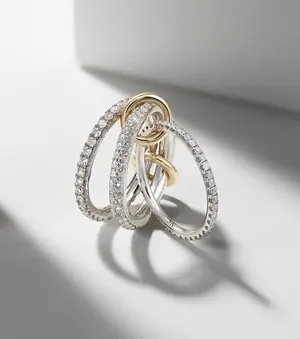 SPINELLI KILCOLLIN Nova Sterling Silver And 18kt Gold Ring With Diamonds - Multicoloured