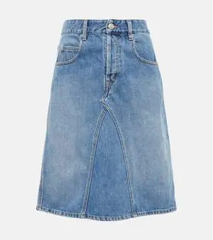 MARANT ETOILE Fiali Denim Midi Skirt - Blue
