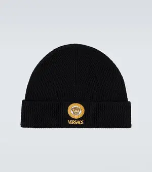Versace Medusa Wool Beanie - Black