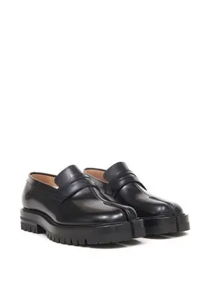 MAISON MARGIELA Tabi Leather Loafers - Jet Black