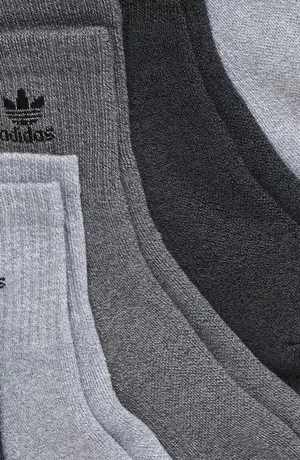 Adidas Assorted Trefoil Performance Quarter Crew Socks 6 Pack