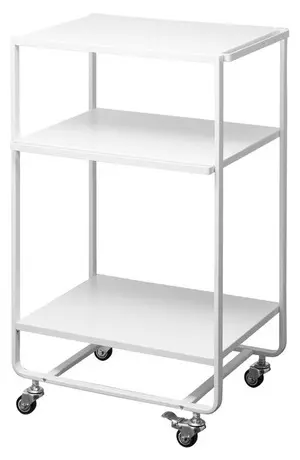 YAMAZAKI Three Tier Tower Kitchen Cart White