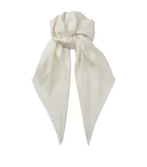 JIMMY CHOO Silk-blend Monogram Scarf