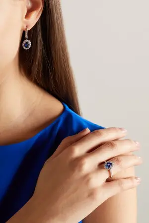 GARRARD 1735 Platinum, Sapphire And Diamond Ring - Blue