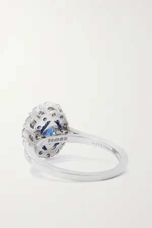GARRARD 1735 Platinum, Sapphire And Diamond Ring - Blue