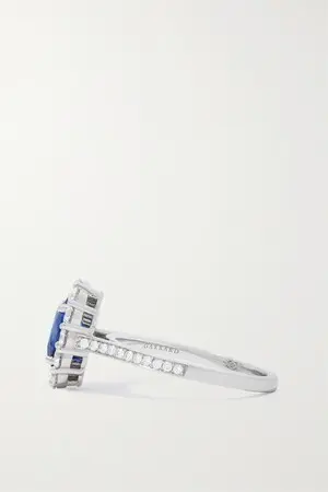 GARRARD 1735 Platinum, Sapphire And Diamond Ring - Blue