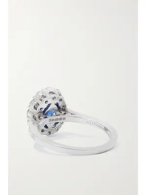 GARRARD 1735 Platinum, Sapphire And Diamond Ring - Silver