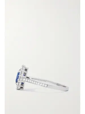 GARRARD 1735 Platinum, Sapphire And Diamond Ring - Silver