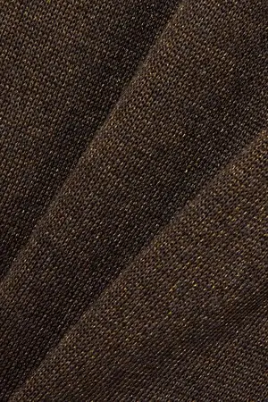 NINETY PERCENT Demi Metallic Ribbed-knit Midi Dress