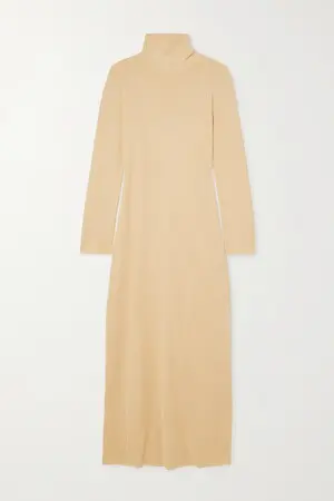 THE ROW Alicho Stretch-jersey Turtleneck Maxi Dress - Cream