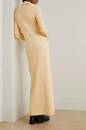 THE ROW Alicho Stretch-jersey Turtleneck Maxi Dress - Cream
