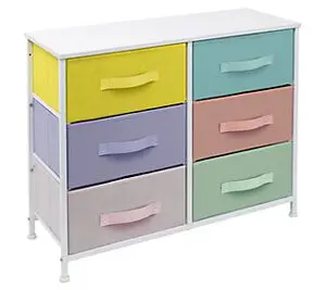 SORBUS 6-drawer Storage Cube Dresser Pastel - One-color
