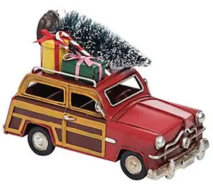 GALLERIE II Christmas Woodie Car Figurine - One-color