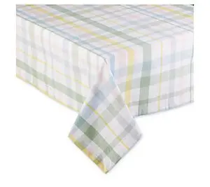 DESIGN IMPORTS Sweet Spring Plaid Tablecloth 52 X52