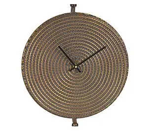 MELROSE Bronze Hammered Metal Wall Clock - One-color