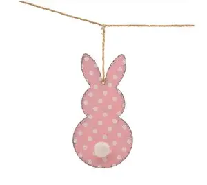 GLITZHOME Easter Metal Bunny Garland