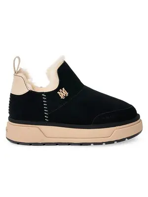 Amiri Women's Shearling Puffer Ankle Boots - Alabaster  - Black