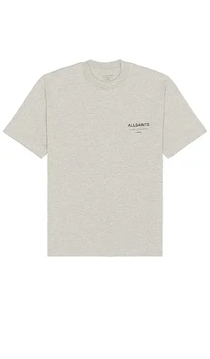 ALLSAINTS Underground Short Sleeve Crew In Grey - Grey Marl