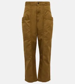MARANT ETOILE Pandore Cotton-blend Trousers - Brown