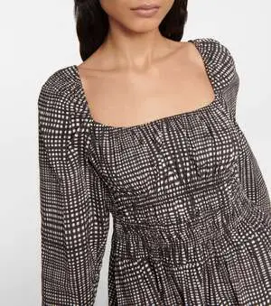 Proenza Schouler White Label Checked Cotton Poplin Midi Dress