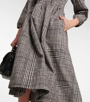 Proenza Schouler White Label Checked Cotton Poplin Midi Dress