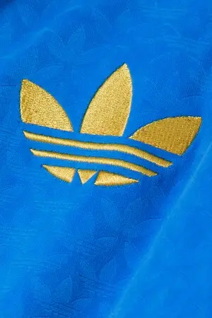 Adidas Adicolor Heritage Now Cropped Recycled Velour-jacquard Hoodie