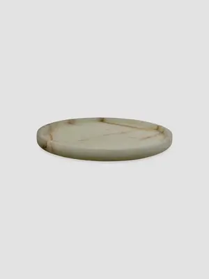 MARBLE CRAFTER Athena Onyx Honed 14" Round Tray - Multi