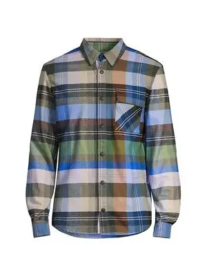 Aztech Mountain Men's Loge Peak Check Ski Shirt - Lupine Multi  - Lupine Multi