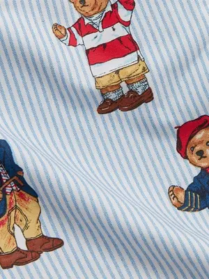 Ralph Lauren Teddy Bear Stripe 3-piece Comforter Set
