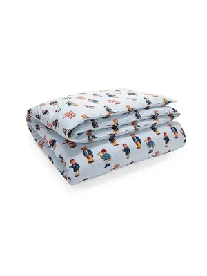 Ralph Lauren Teddy Bear Stripe 3-piece Comforter Set