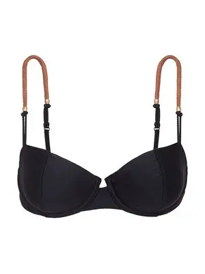 VIX PAULA HERMANNY Women's Elis Nissi Underwire Bikini Top - Black  Black