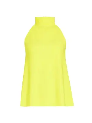 Chiara Boni La Petite Robe Tiffy Halter Blouse Canary Yellow