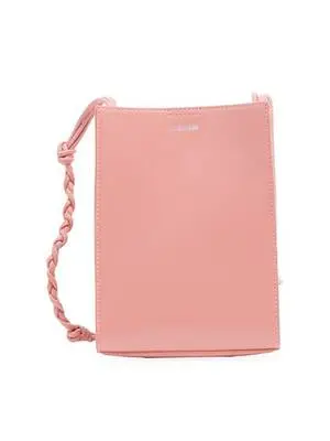 JIL SANDER Small Tangle Leather Crossbody Bag Carmine