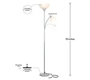BRIGHTECH Sky Dome Plus 72'h Led Uplight Torchi Ere Floor Lamp