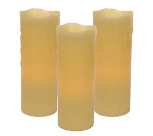 MELROSE Led Wax Dripping Pillar Candle - One-color