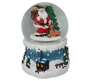 NORTHLIGHT 6' Santa W/ Tree & Reindeer Blowing Now Globe - One-color