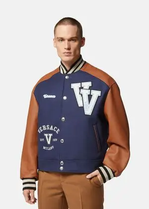 Versace Varsity Logo Bomber Jacket