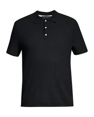 Rag & Bone Harvey Knit Polo Shirt Blk