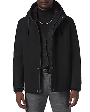 Andrew Marc Palmer Bomber Jacket Black