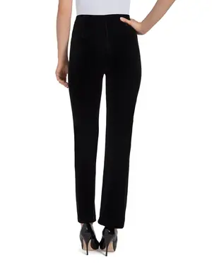 Lyssé Velvet Straight-leg Trousers - Black