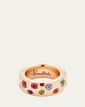 Pomellato Pomellato Iconica 18K Rose Gold Large Ring - Colored Gemstones