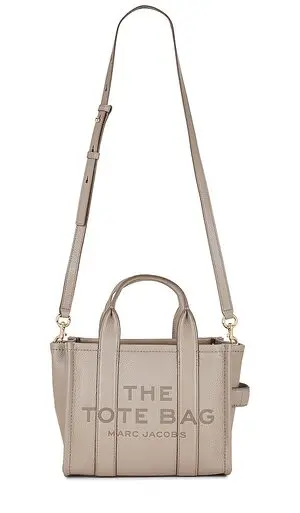 Marc Jacobs Marc Jacobs The Leather Small Tote Bag In Taupe. Cement